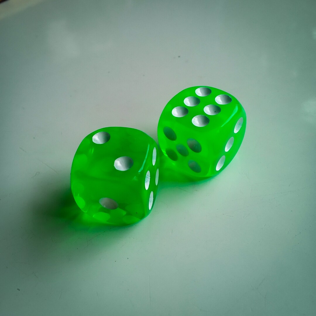 Vintage Emerald Green Jelly Dice Set - Etsy