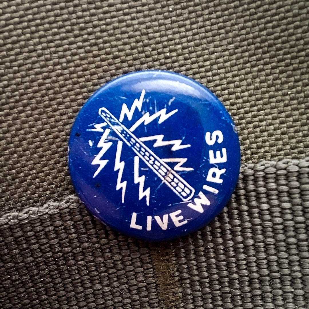 Vintage Live Wires Original Retro Graphic Pin - Etsy
