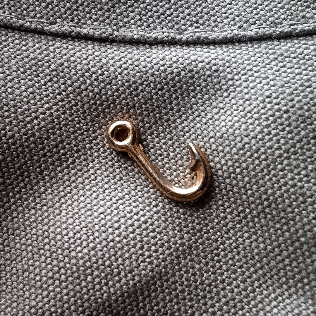 Vintage Golden Fish Hook Pin - Etsy