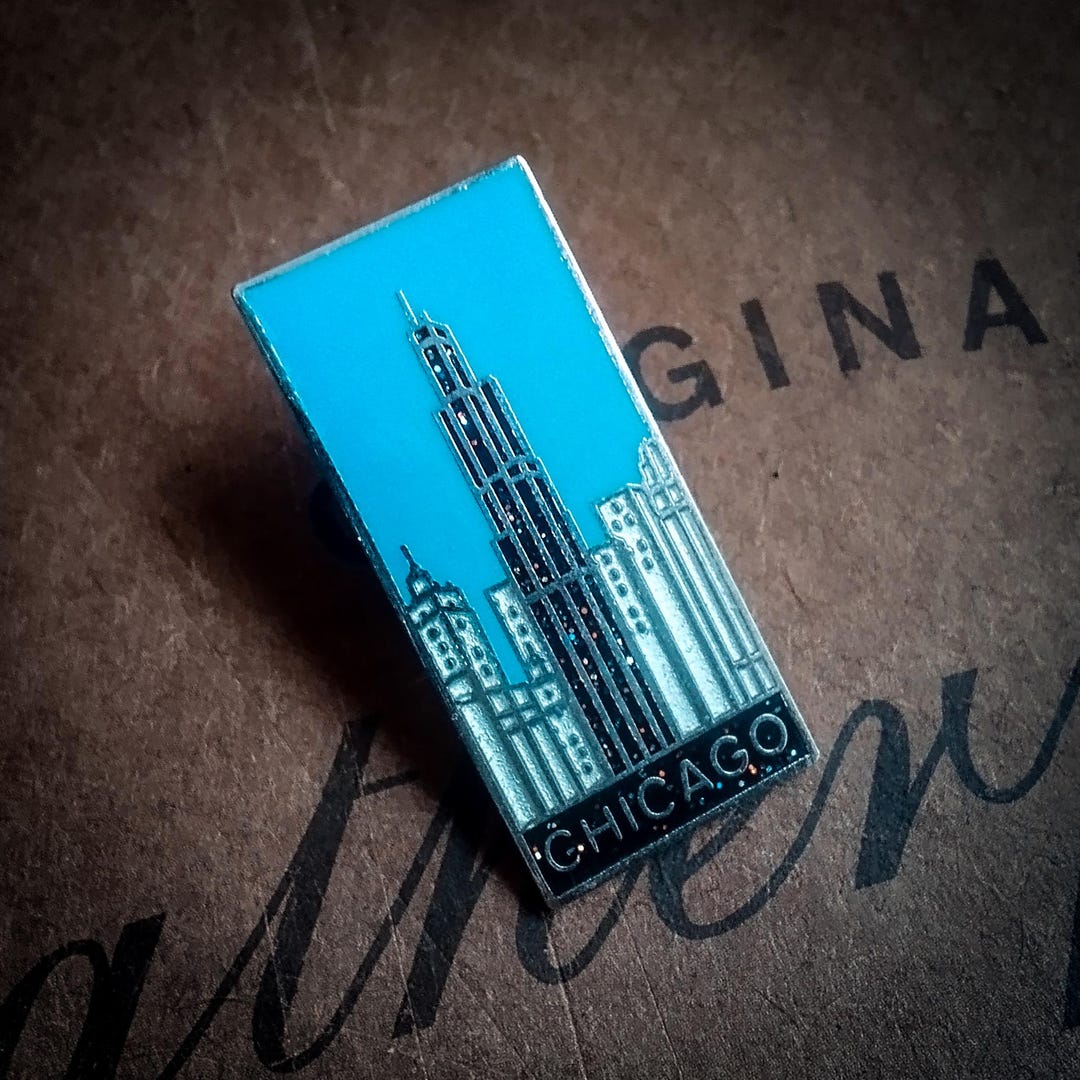 Chicago Enamel Willis Tower Lapel Pin - Etsy