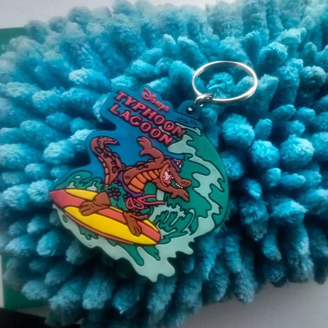 Disney Typhoon Lagoon Alligator Silicone Keychain - Etsy