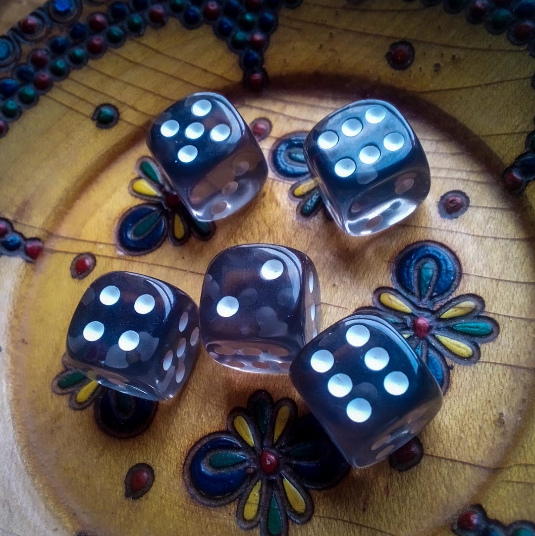 Dark Smoke Pour Custom Miniature Jelly Dice Set - Etsy