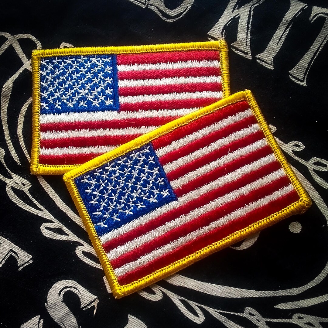 Vintage American Flag Shoulder Patch Set - Etsy