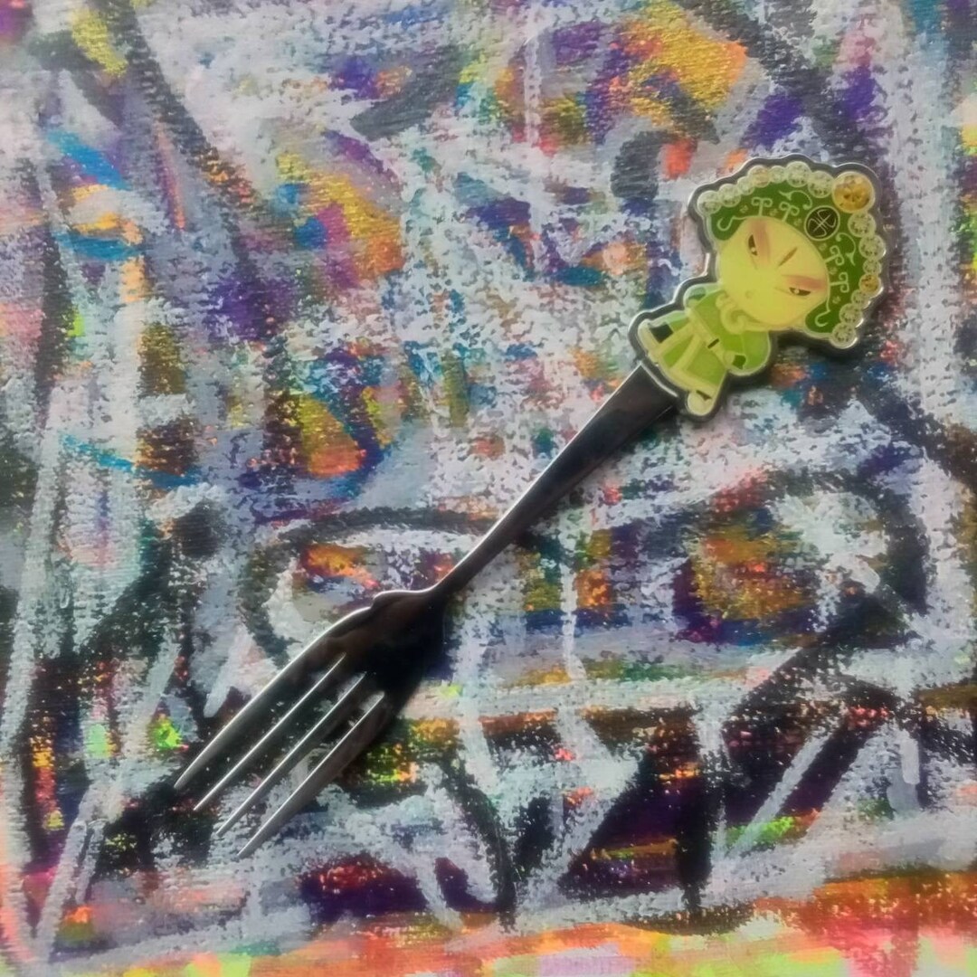 Enamel Chinese Opera Fork - Etsy