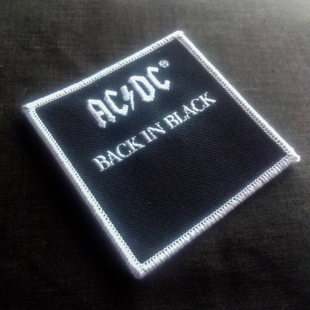 ACDC Back in Black Patch - Etsy