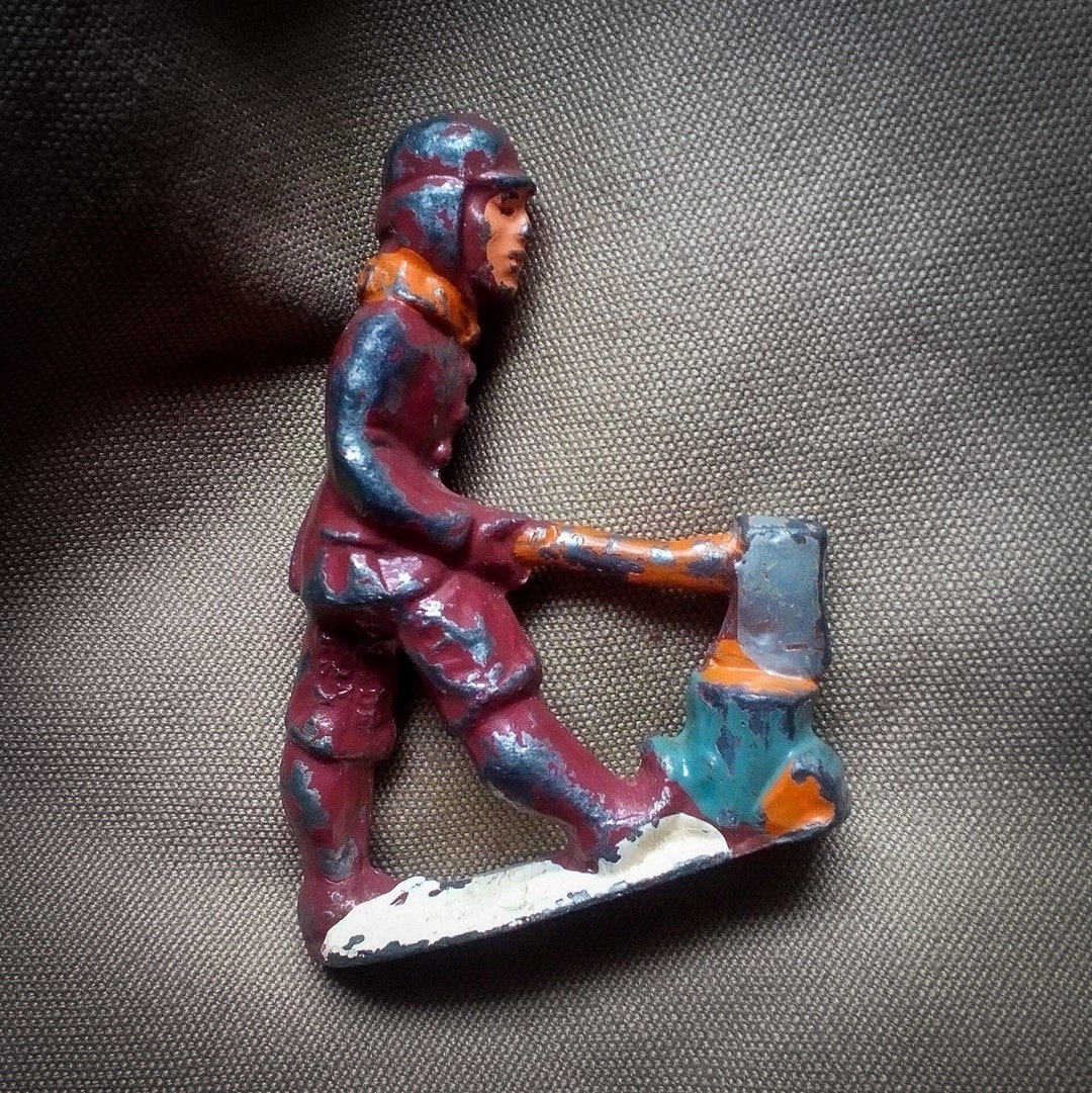 Vintage Wood Splitter Toy Metal Figure - Etsy