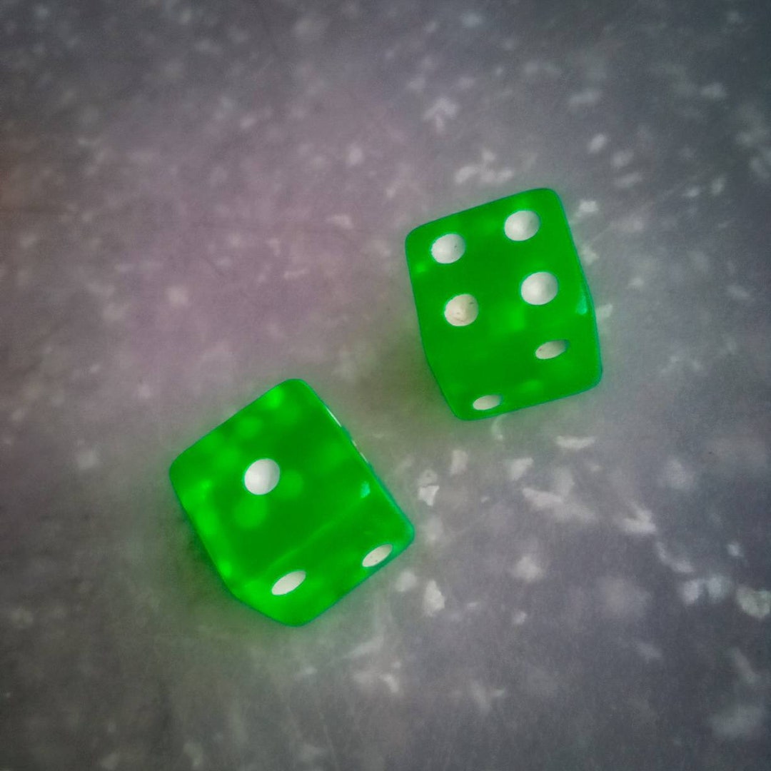 Vintage Bright Green Jelly Dice Set - Etsy