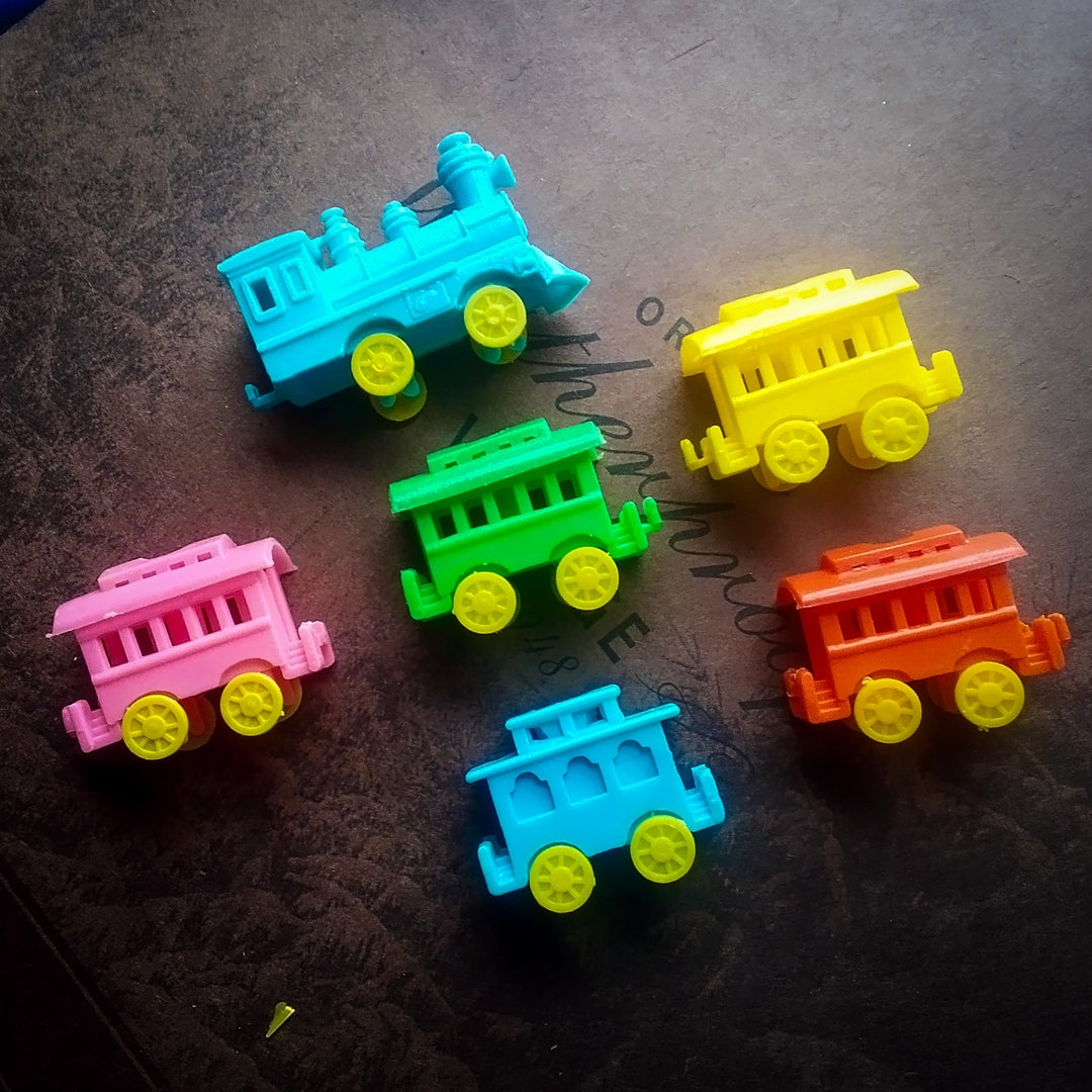 Retro Hong Kong Multi Color Toy Train Set - Etsy