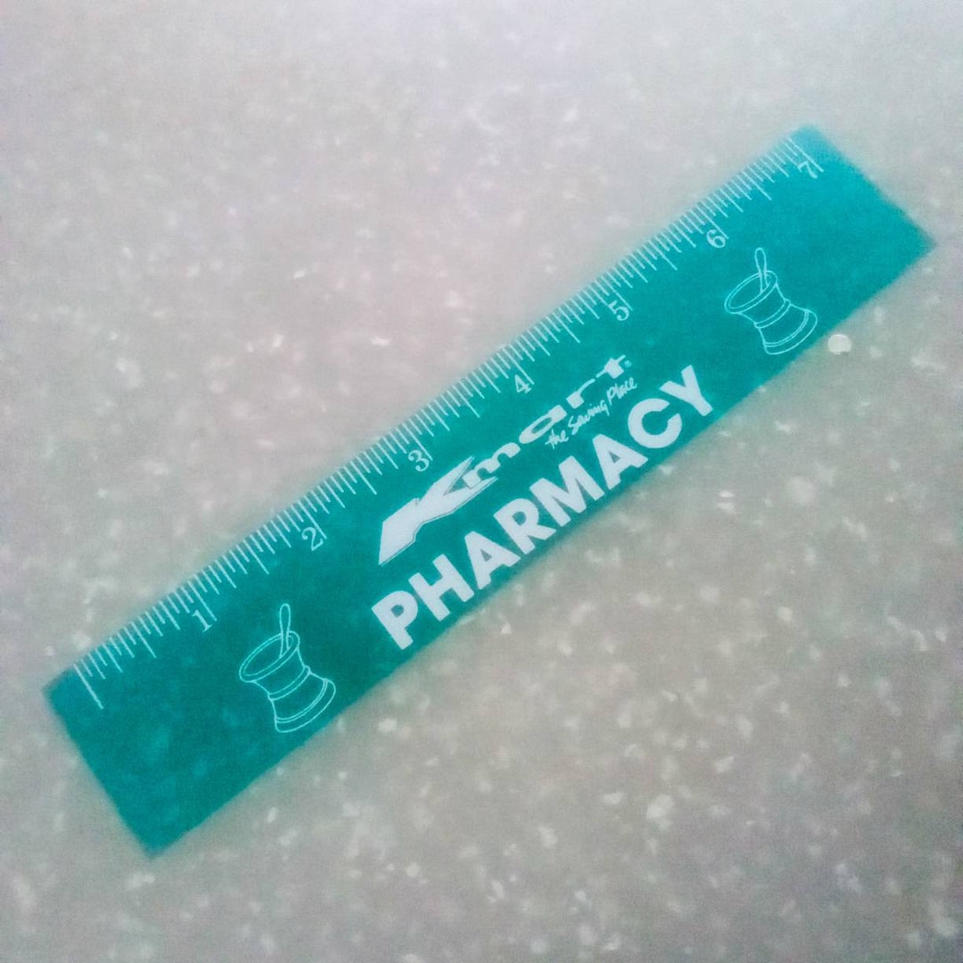 Vintage Kmart Pharmacy Blue Ruler - Etsy