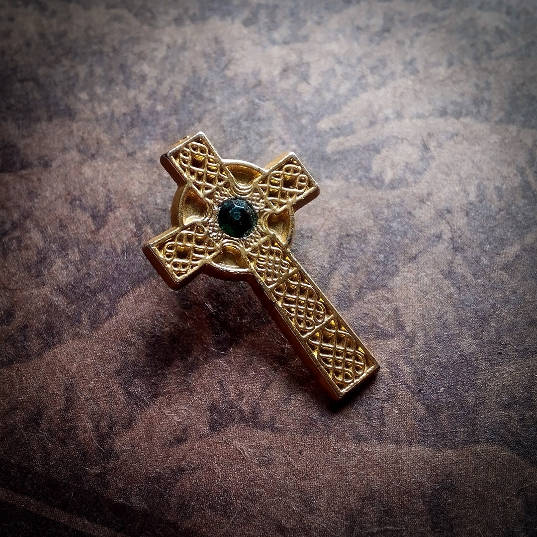 Vintage Irish Celtic Cross Pin - Etsy