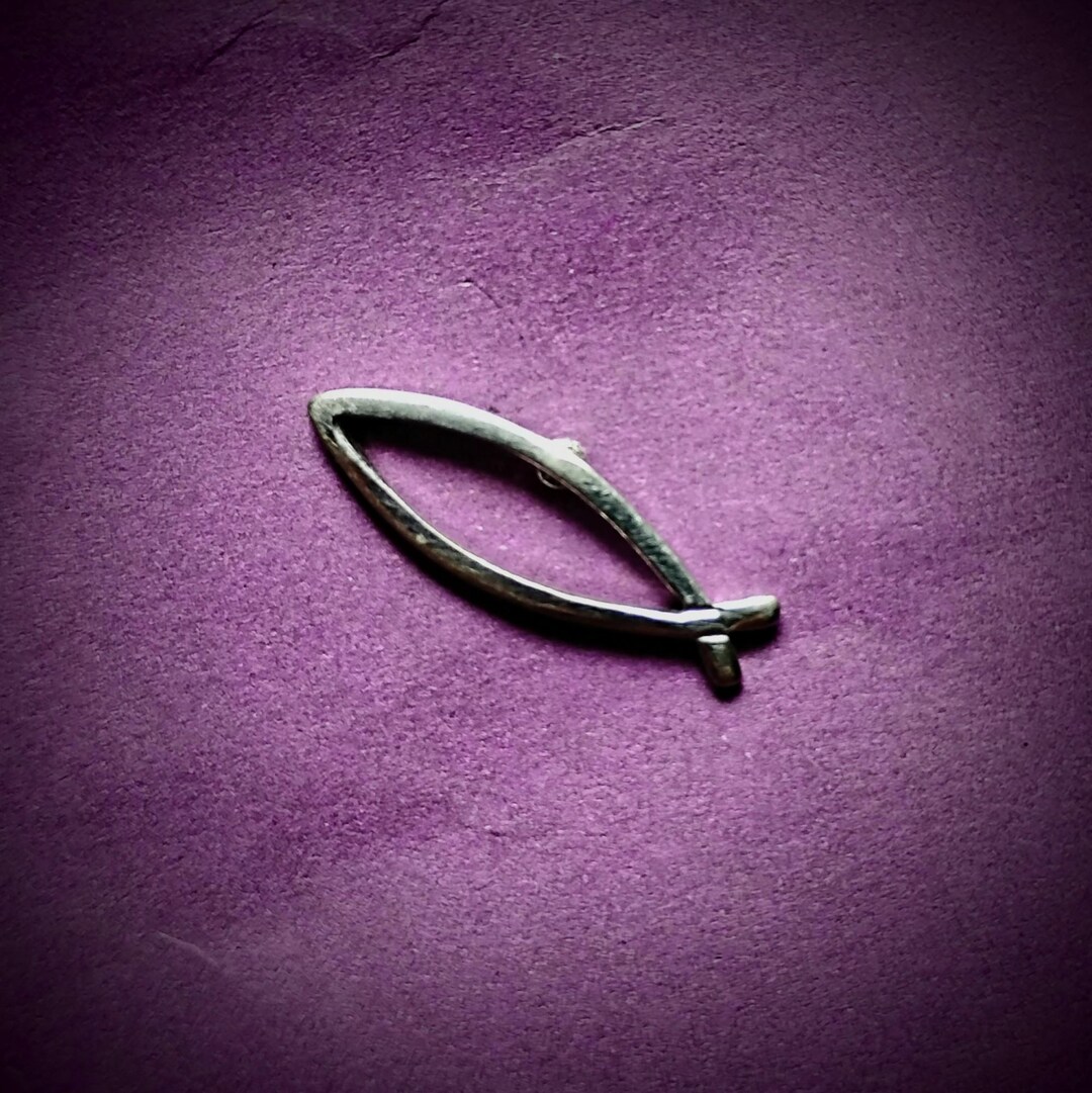 Vintage Ichthys Jesus Fish Pin - Etsy