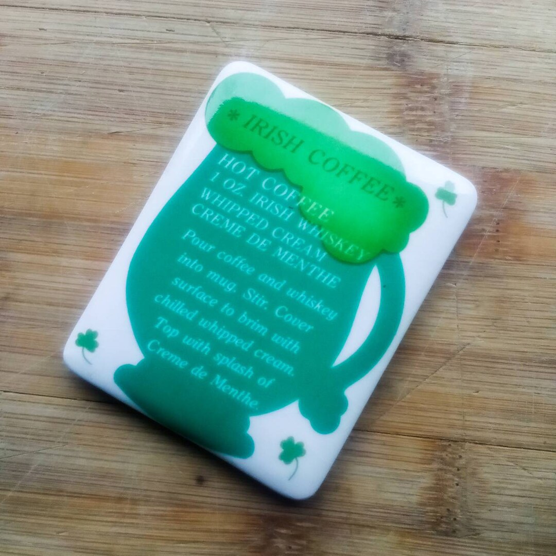 Vintage Irish Coffee Ceramic Refrigerator Magnet - Etsy
