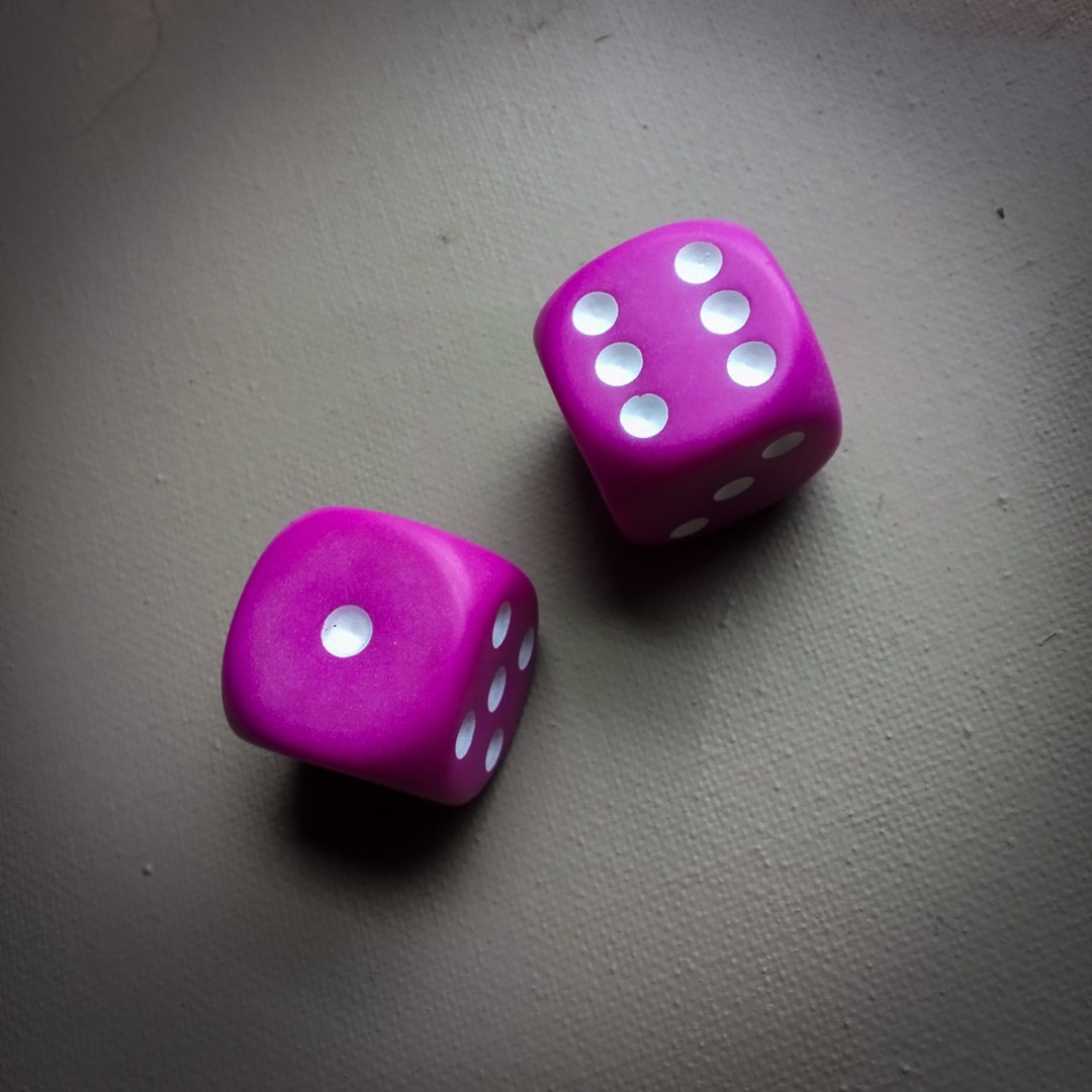 Vintage Joker Purple Huge Dice Set - Etsy