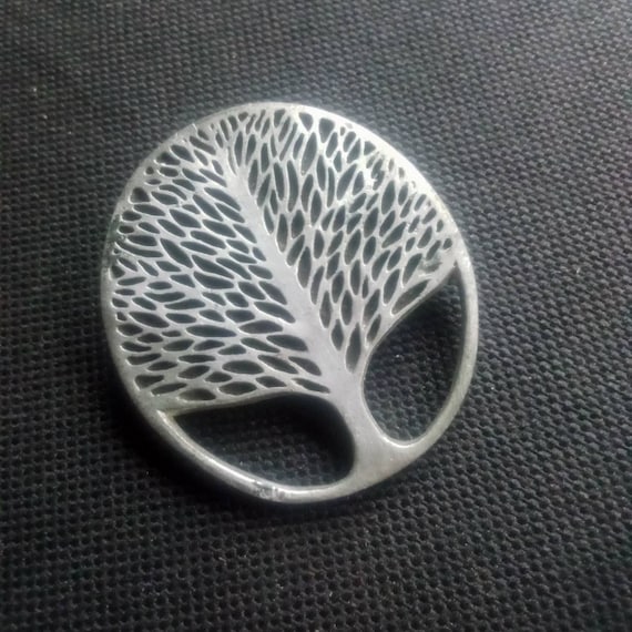 Cast Pewter Viking Tree Of Life Pin - Gem