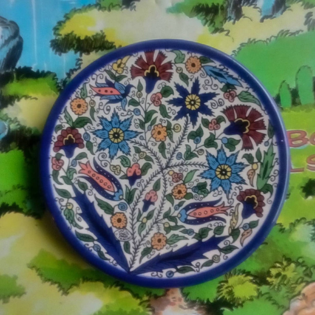 Vintage Middle Eastern Collectable Floral Plate - Etsy