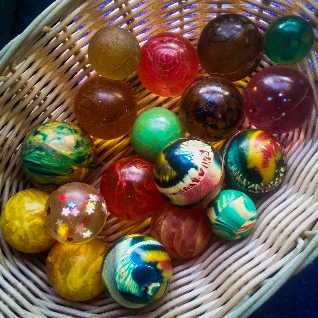 Vintage Super Power Bouncy Ball Set - Etsy