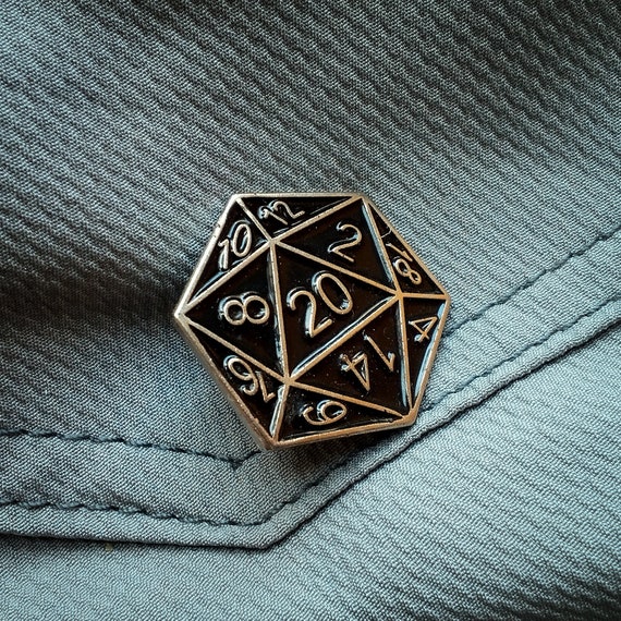 Dungeons And Dragons D20 Enamel Pin - Gem