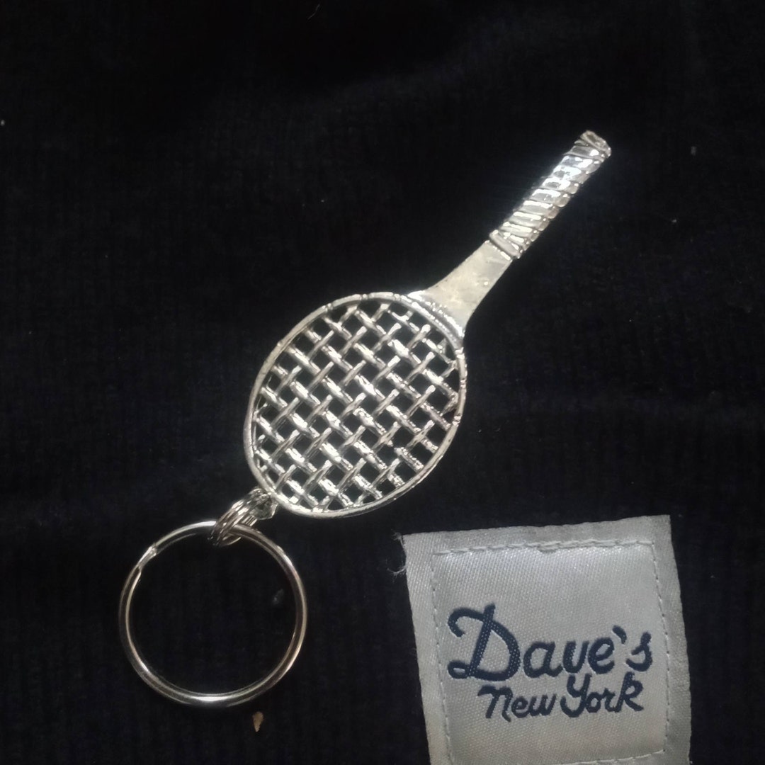 Vintage Tennis Racket Keychain - Etsy
