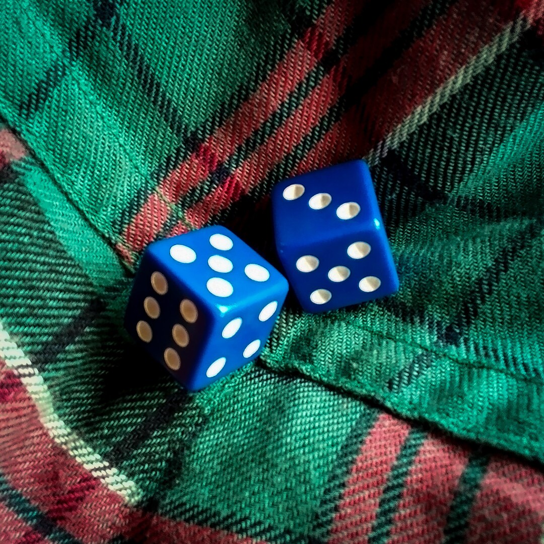 Vintage Ultramarine Blue Dice Set - Etsy