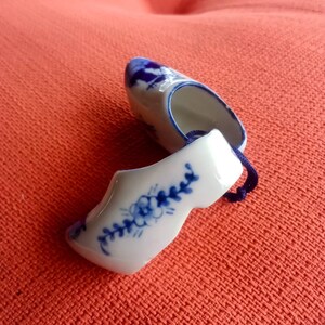 Miniature Blue and White Ceramic Clogs - Etsy