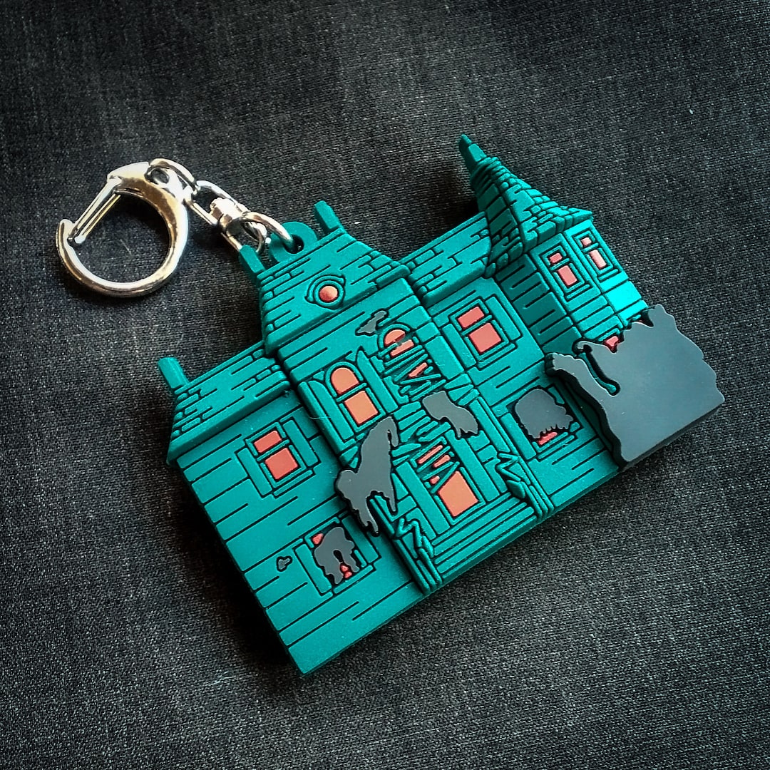 Haunted House Silicone Keychain - Etsy