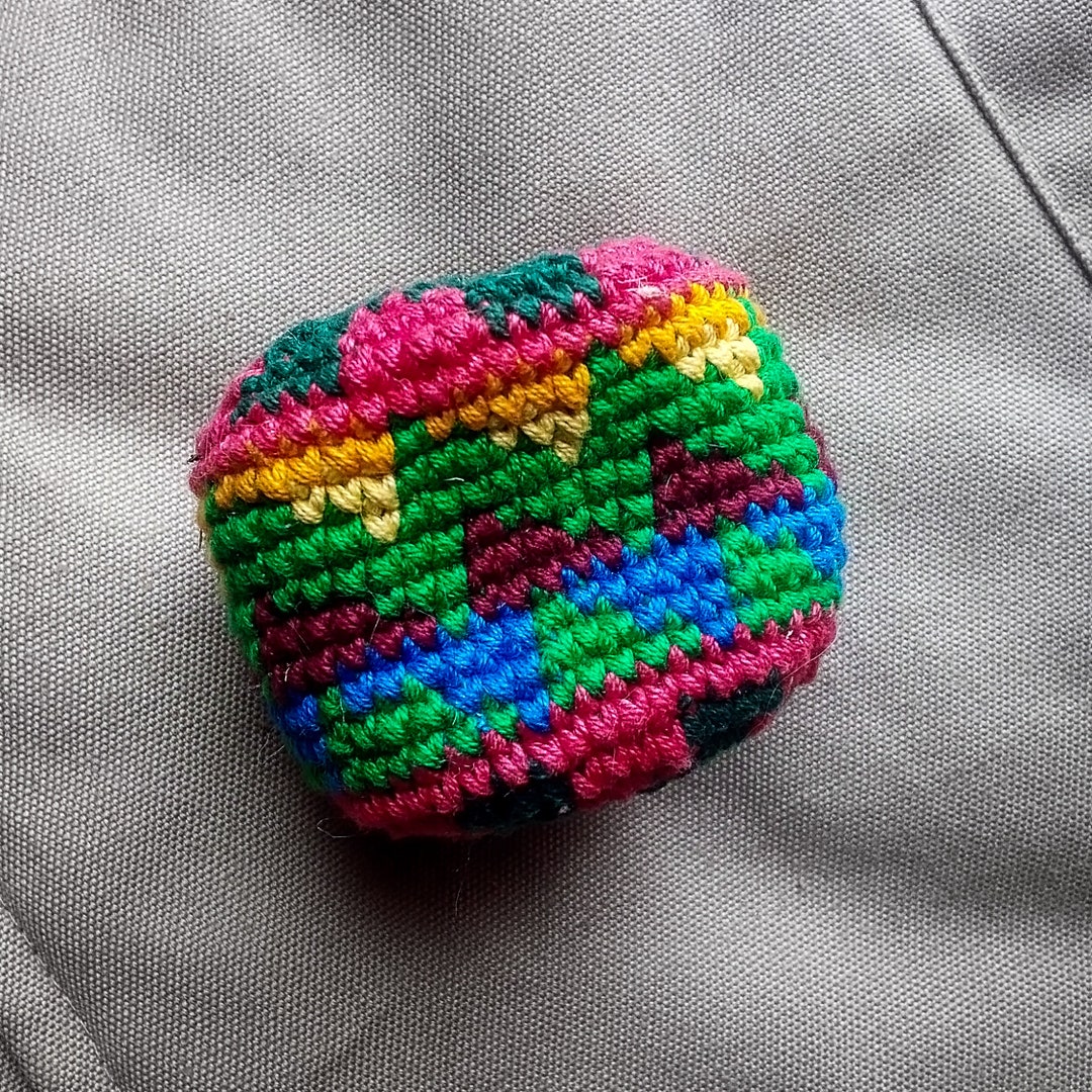 Vintage Rainbow Hacky Sack Guatemala - Etsy