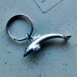 Vintage Metal Dolphin Keychain - Etsy