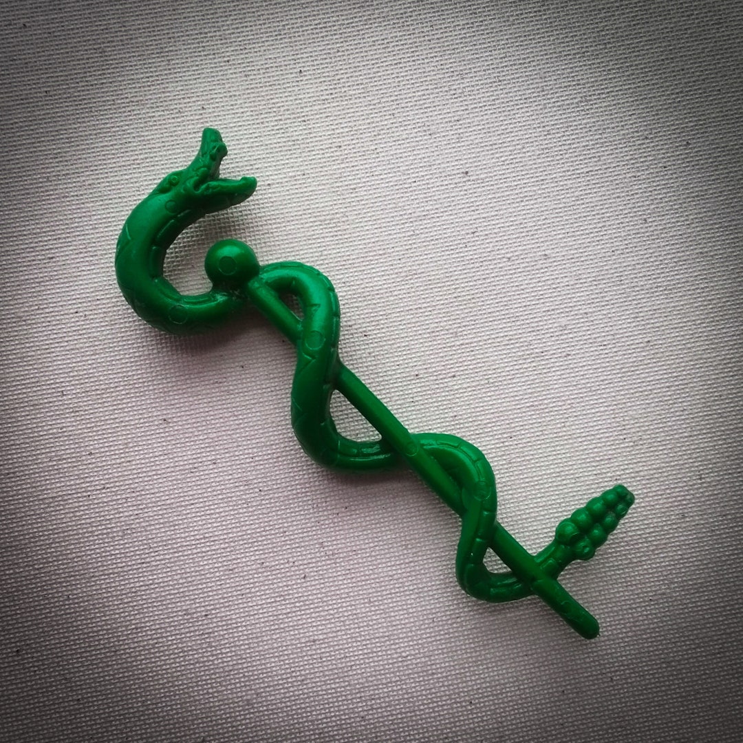 Vintage He Man Light Green Serpant Staff Accessory - Etsy