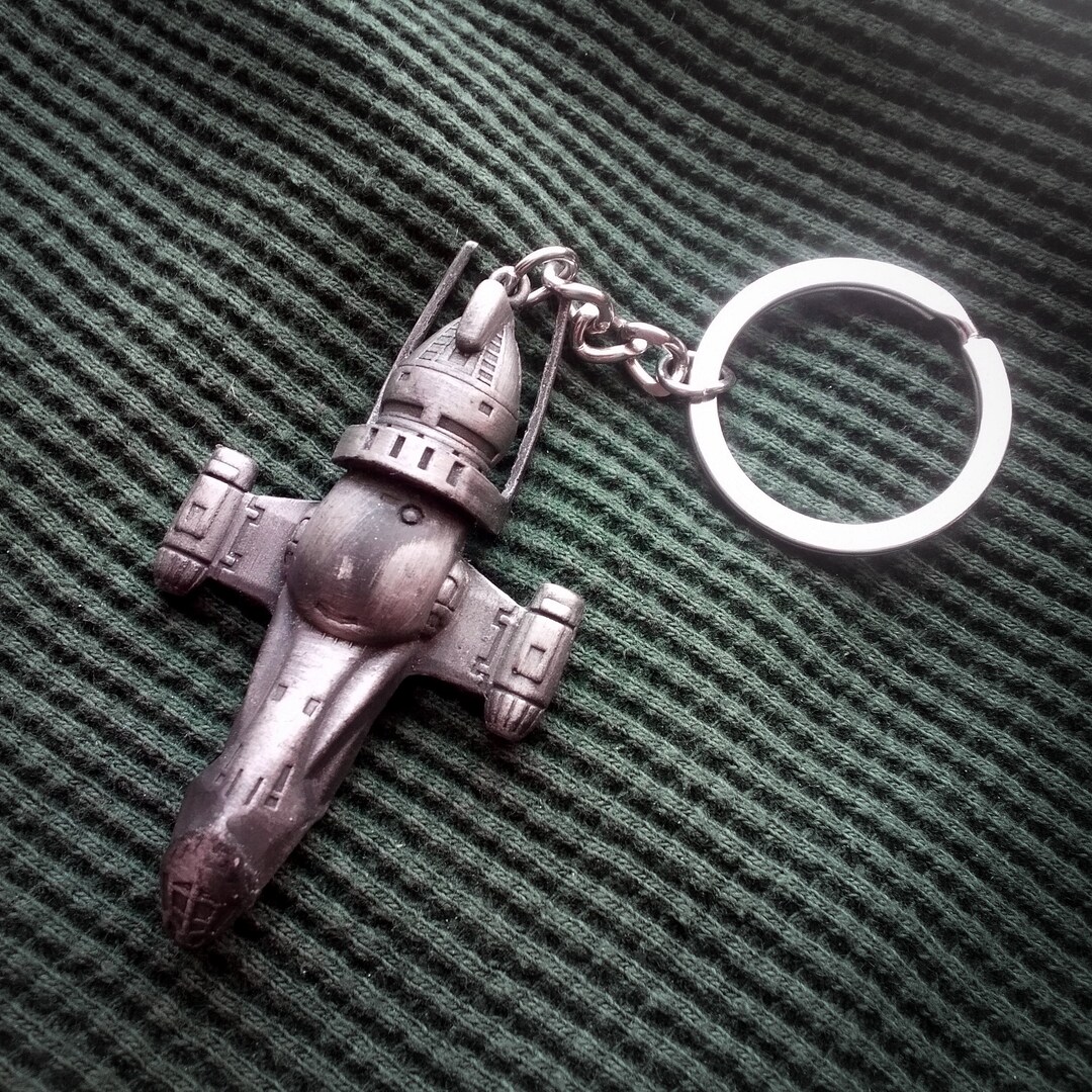 Serenity Vintage Sci-fi Pewter Space Ship Keychain - Etsy