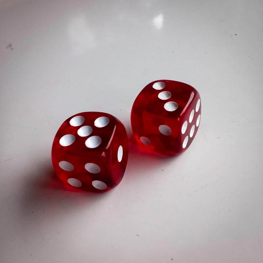 Vintage Blood Red Jelly Dice Set - Etsy