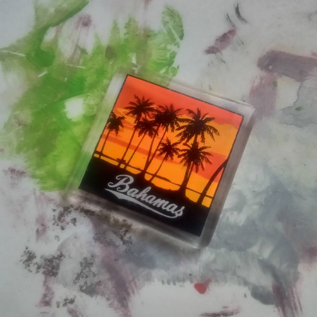 Vintage Bahamas Sunset Magnet - Etsy