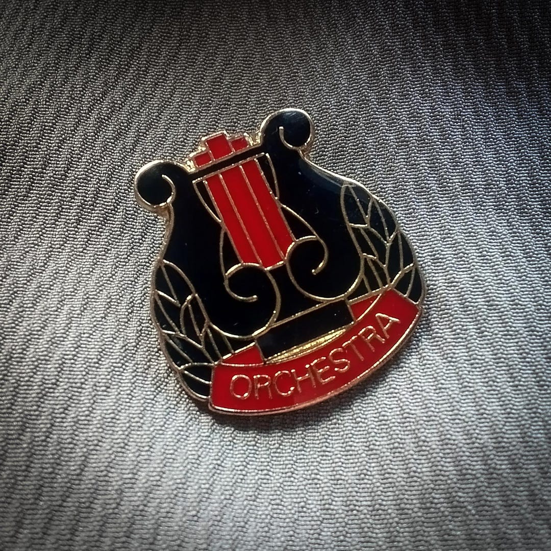 Vintage Orchestra Enamel Lapel Pin - Etsy