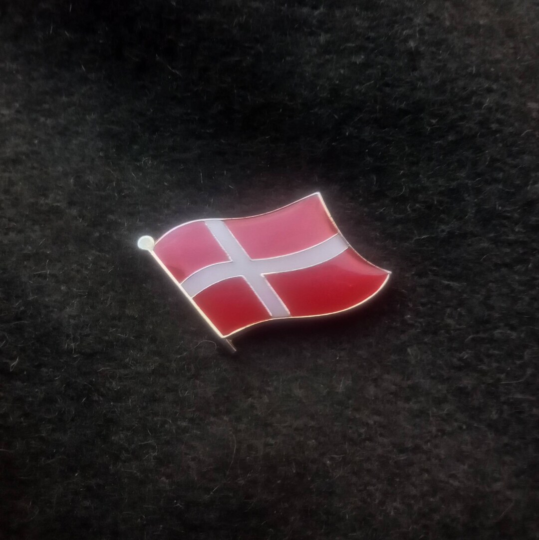 Denmark Enamel Flag Lapel Pin - Etsy