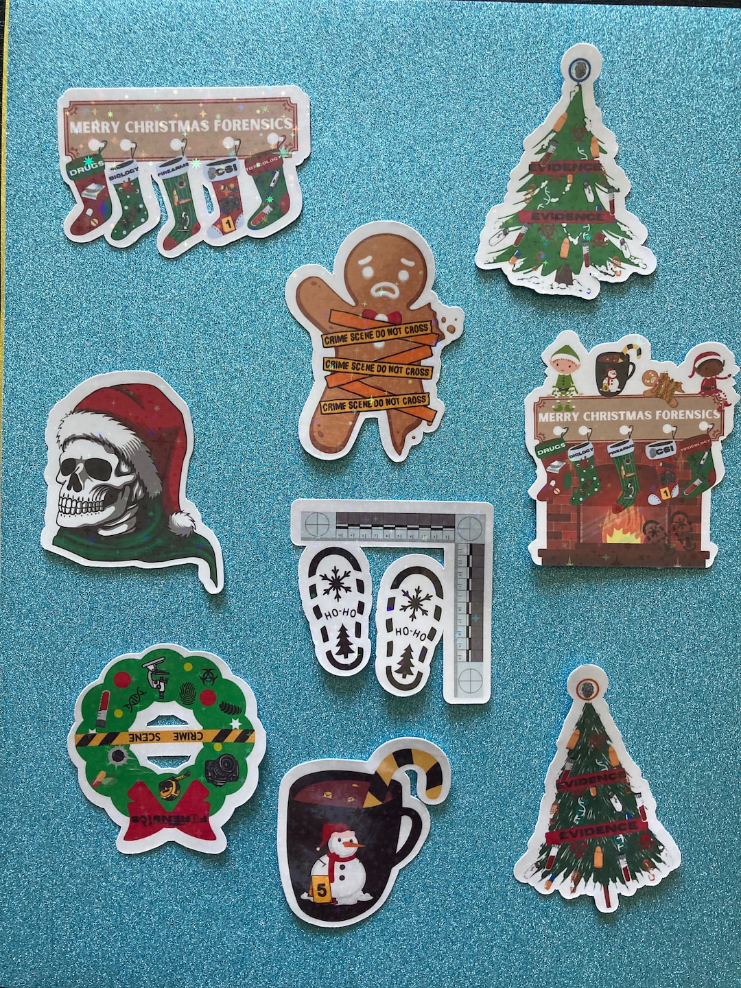 Forensic Science Christmas Stickers: Crime Scene Investigator Gift - Etsy