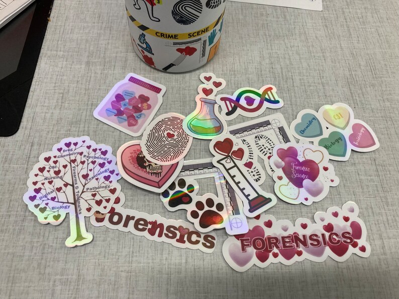Forensic Science Valentines Day Stickers Forensics Tumbler Student Gift ...