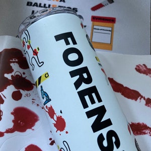 Forensic Science Custom Tumbler Forensics Csi Latents Bottle Gift Glow ...