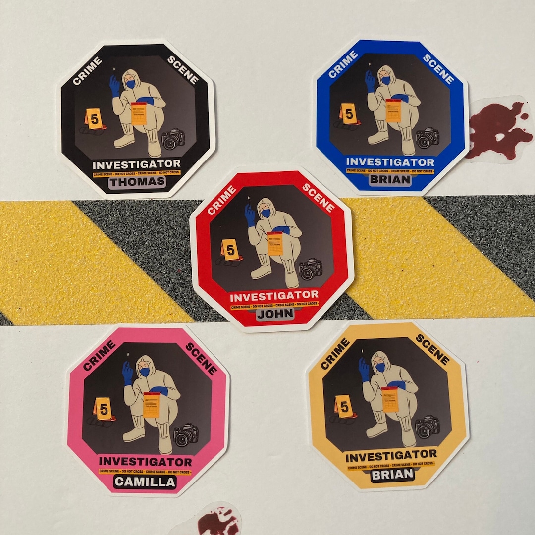 Personalized Crime Scene Investigator Sticker Vinyl Stickers Waterproof ...