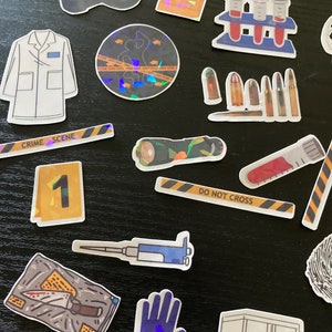 Forensics Stickers Gift Forensic Science Sticker Pack 22 Vinyl Sticker ...