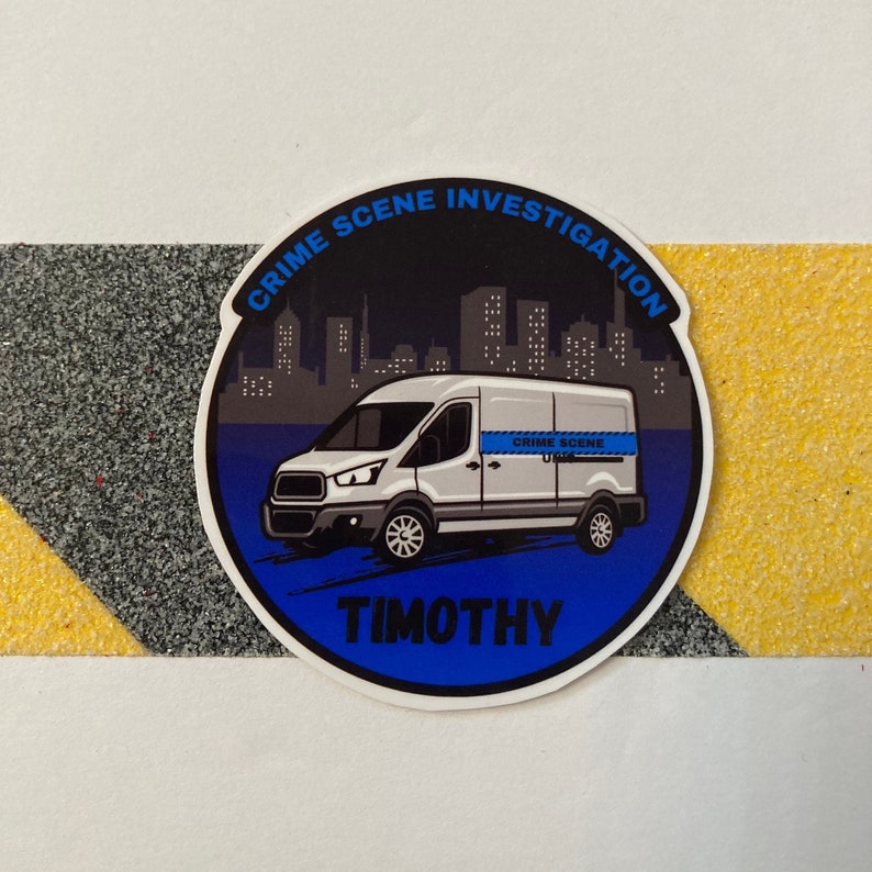 Personalized Crime Scene Van Sticker Vinyl Stickers Waterproof ...