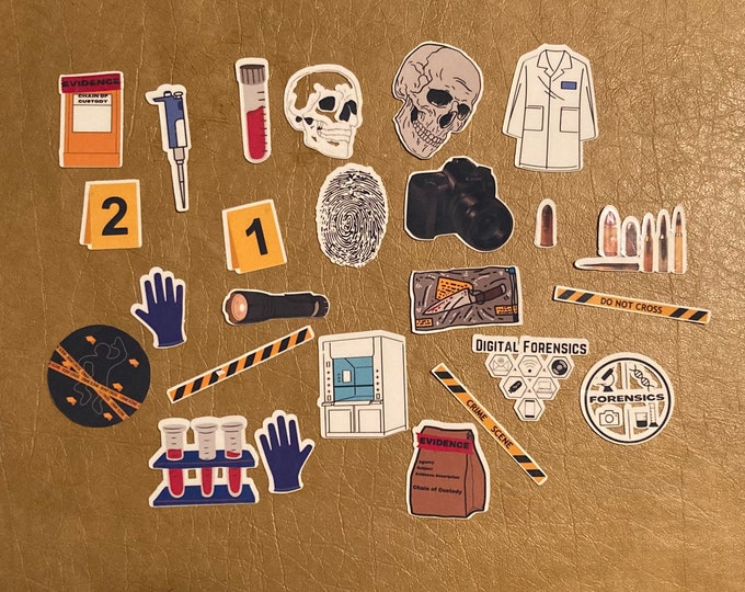 Forensic Identification Police 6 Pack of Stickers - Etsy