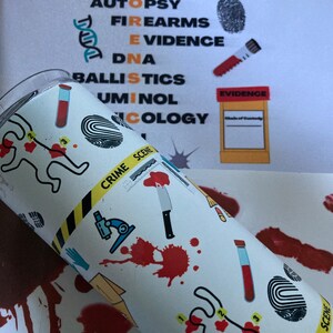 Forensic Science Custom Tumbler Forensics Csi Latents Bottle Gift Glow ...