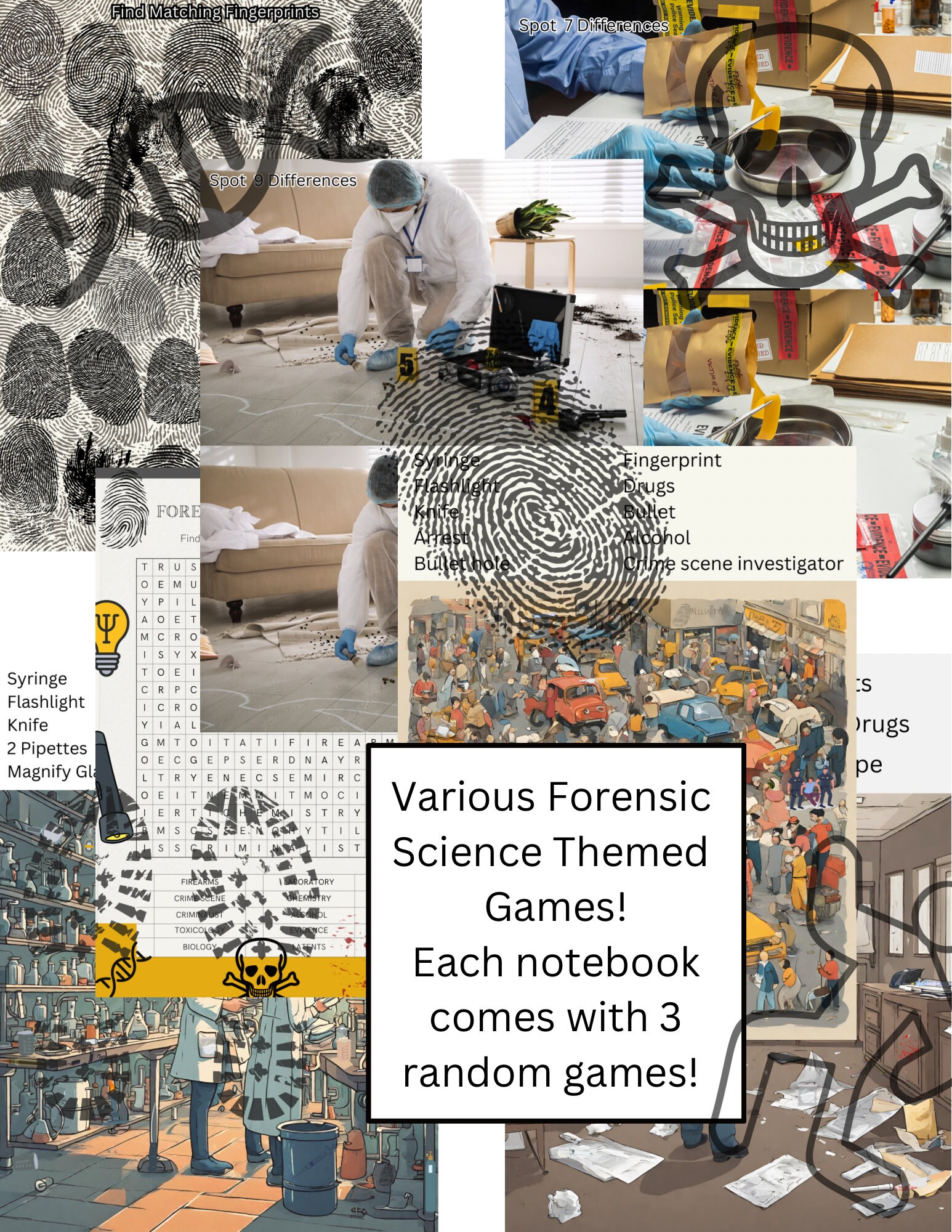 Crime Scene Science Hardcover Handmade Notebook Personalized Forensic ...