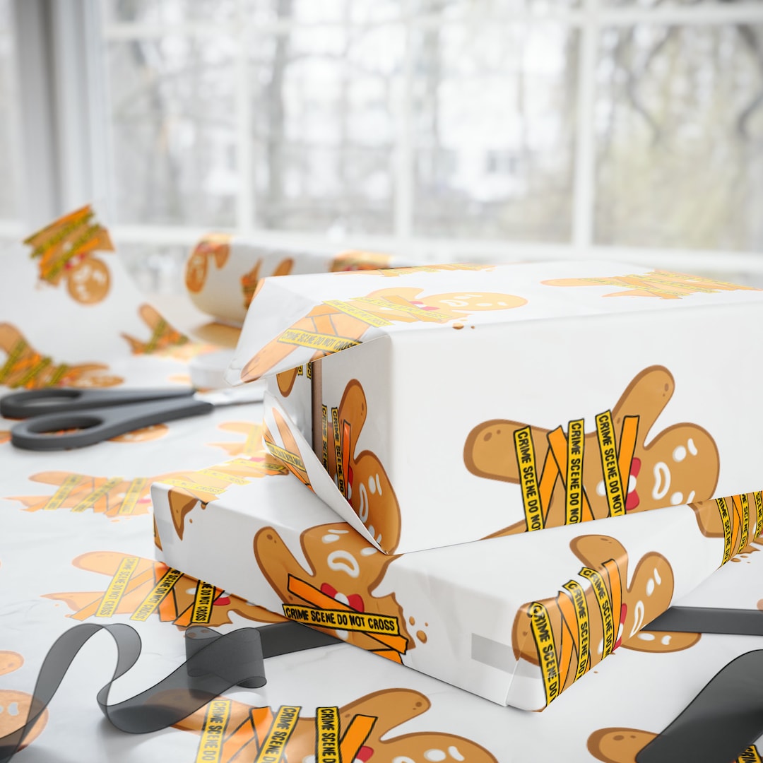 Forensic Crime Scene Gingerbread Gift Wrap Papers - Etsy