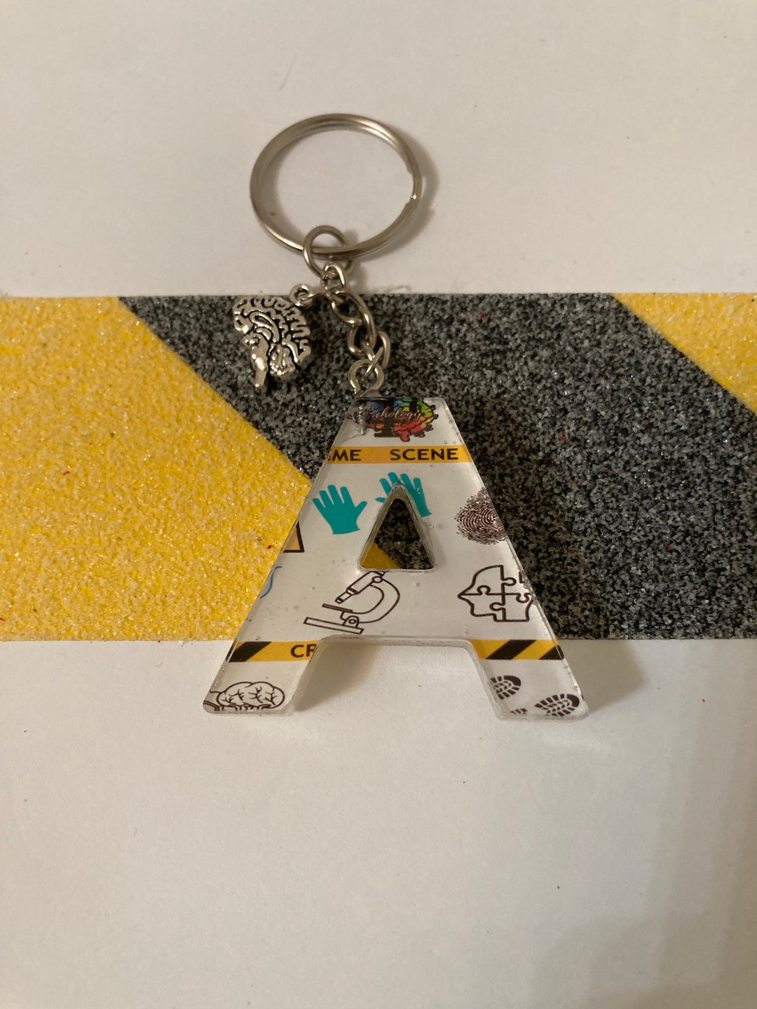 Forensic Science Personalized Letter Keychain Forensic Psychology Gift ...