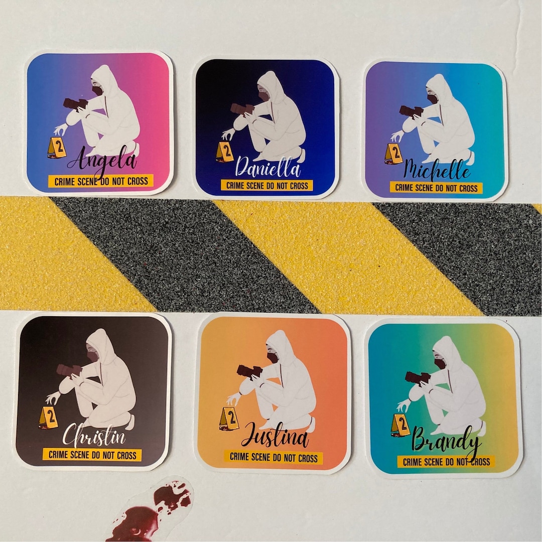 Personalized Crime Scene Investigator Sticker Vinyl Stickers Waterproof ...