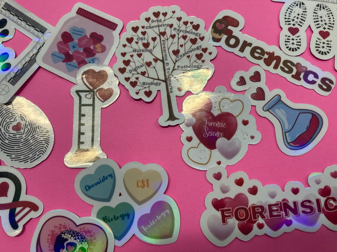 Forensic Science Valentines Day Stickers Forensics Tumbler Student Gift ...