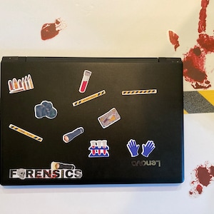 Forensics Stickers Gift Forensic Science Sticker Pack 22 Vinyl Sticker ...