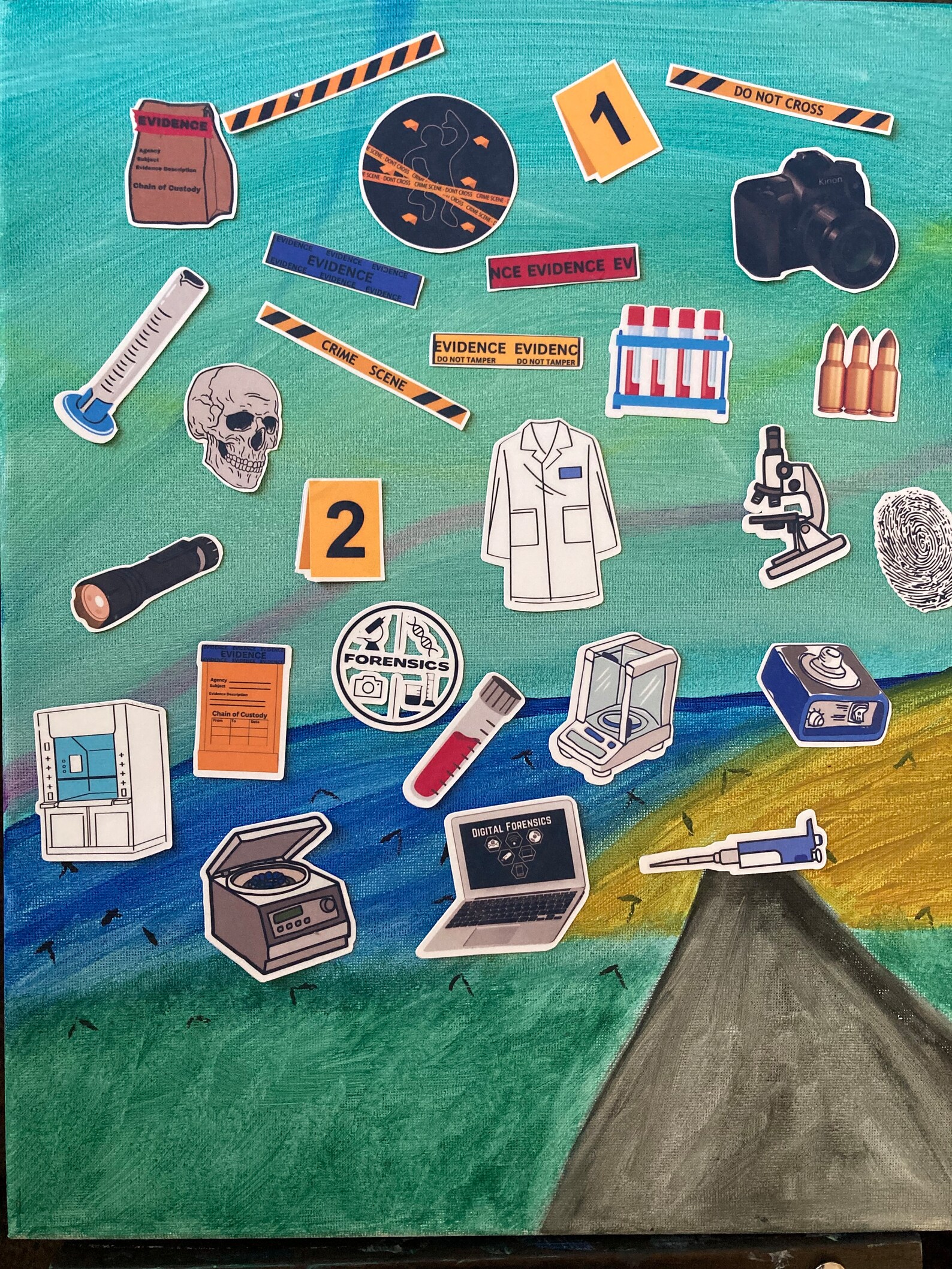 Forensics Sticker Pack: Crime Scene Investigator Gift, 28 Waterproof ...