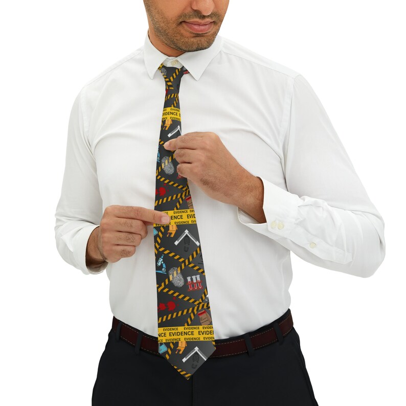 Forensic Evidence Necktie Crime Scene Tie Forensic Science - Etsy