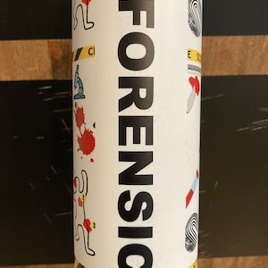 Forensic Science Custom Tumbler Forensics Csi Latents Bottle Gift Glow ...